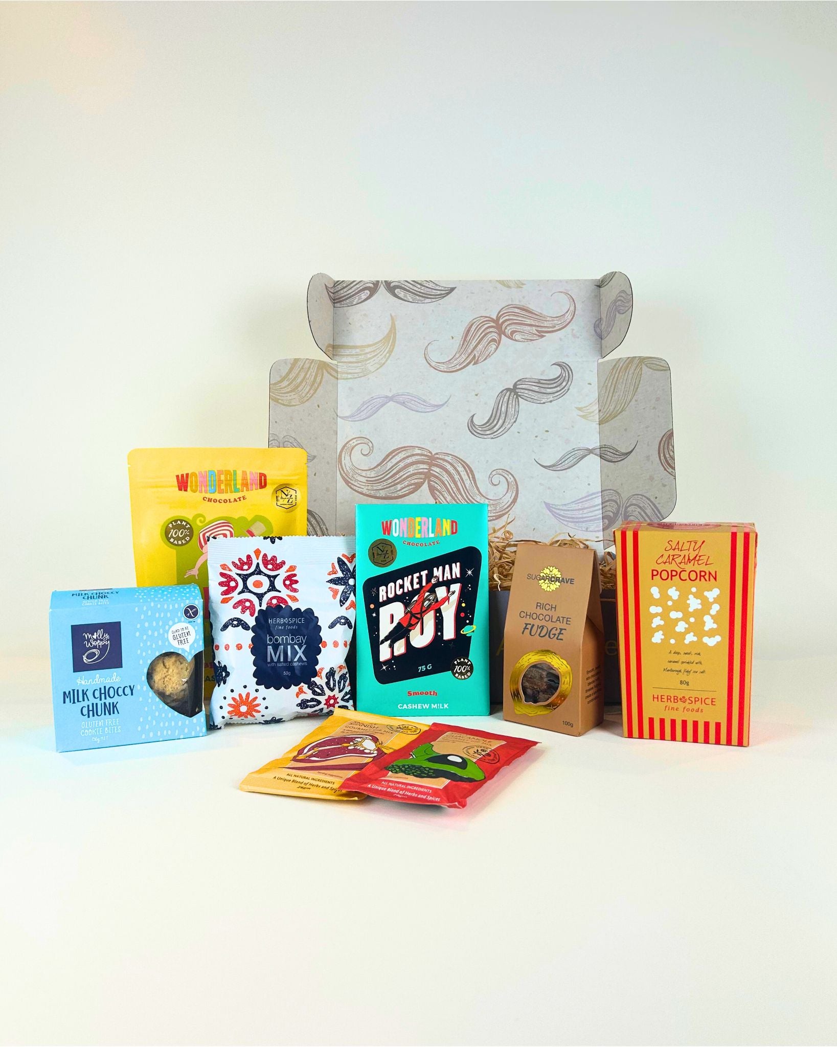Moustache Box with Gluten Free Treats – Gluten Free Gifts Online NZ – A ...